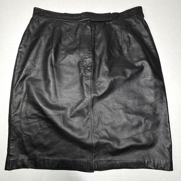 Apostrophe | Skirts | Apostrophe Black Genuine Leather Mini Pencil ...